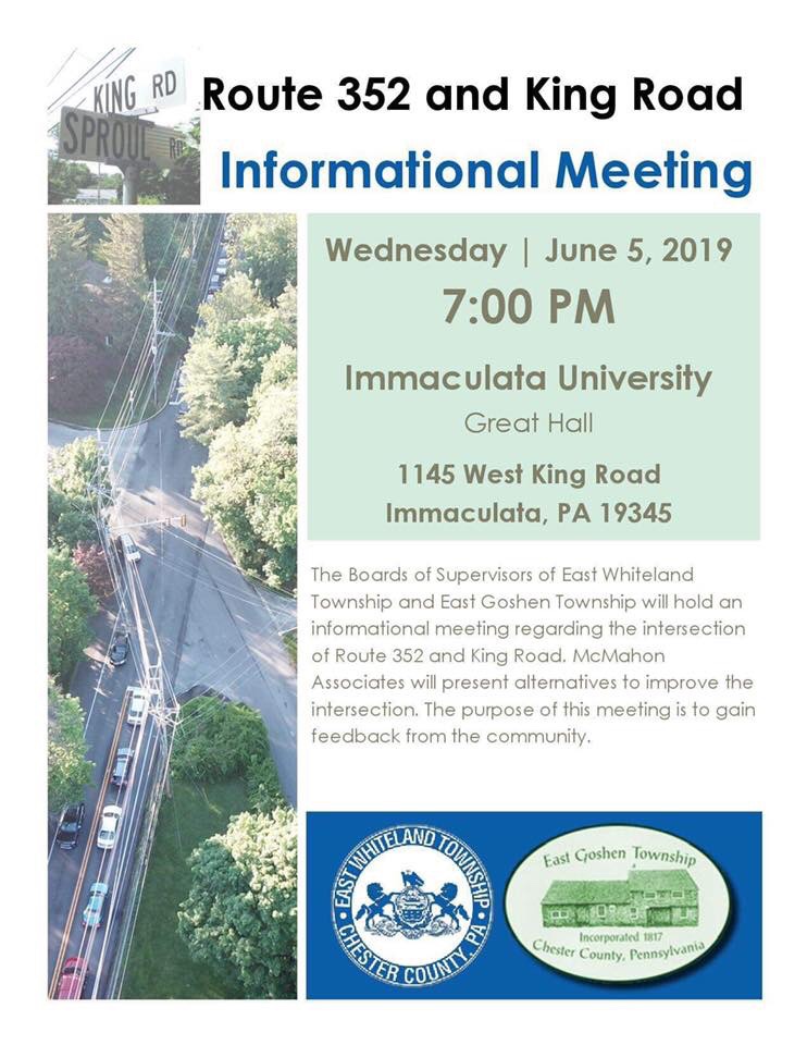 meeting on route 352 and king road set for june 5th at 7pm at ...